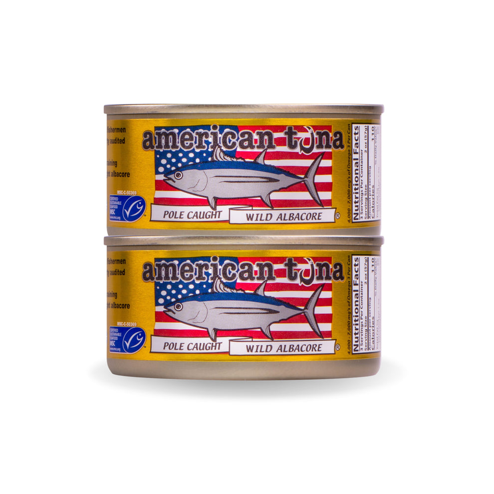 PREMIUM SUSTANABLY CAUGHT CANNED TUNA WITH SEA SALT (6 OZ) – American Tuna